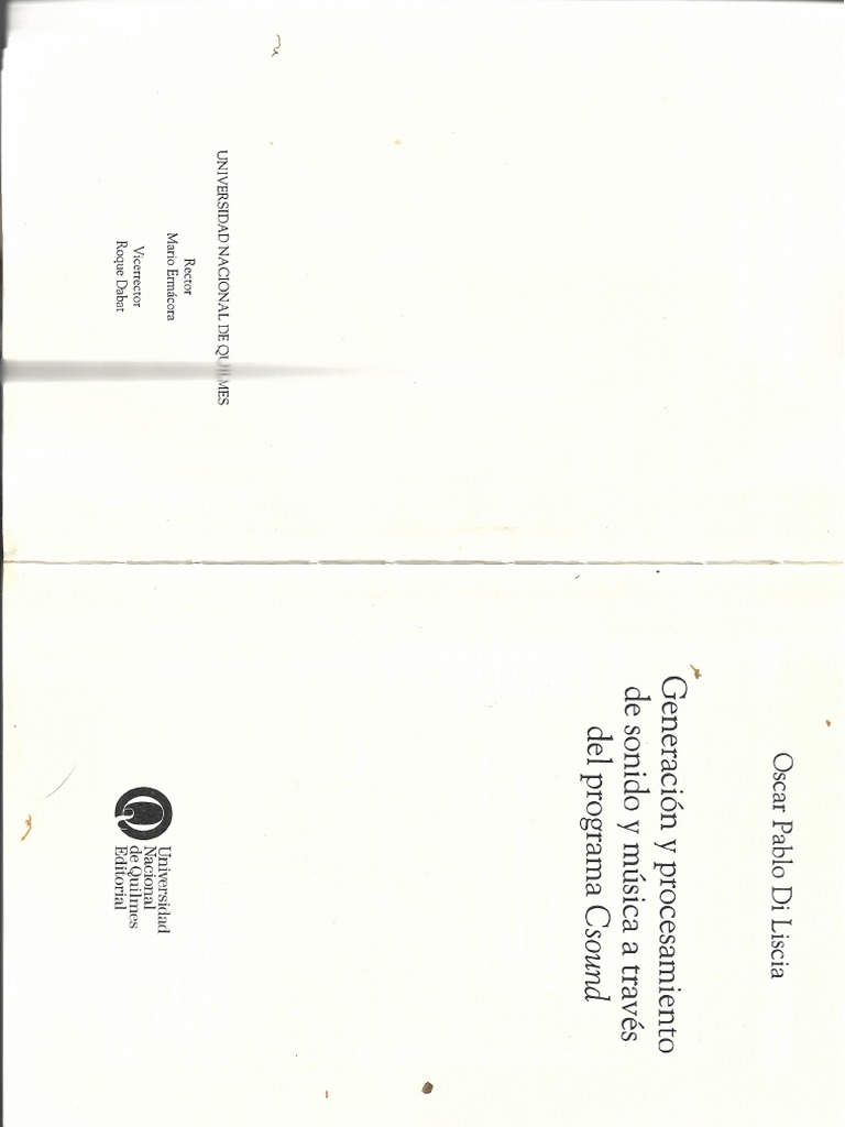 Di Liscia - Manual de CSound Parte 1 | PDF