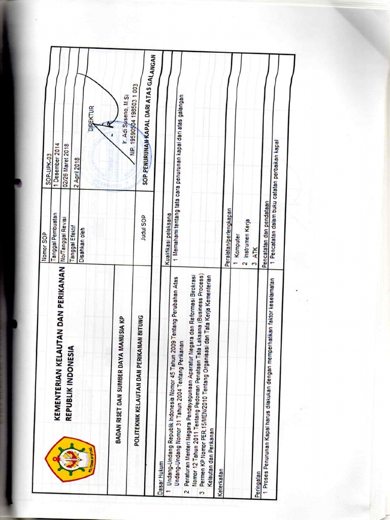 Sop Docking Kapal | PDF