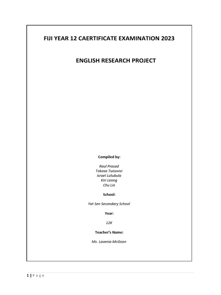 Year 12 English Project on Digitalization | PDF | Social Science