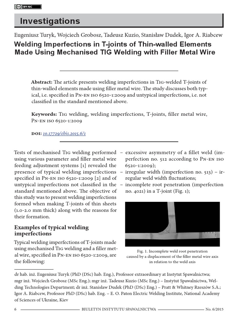 01 Turyk Grobosz Kuzio Dudek Riabcew-Welding Imperfections in T-Joints ...