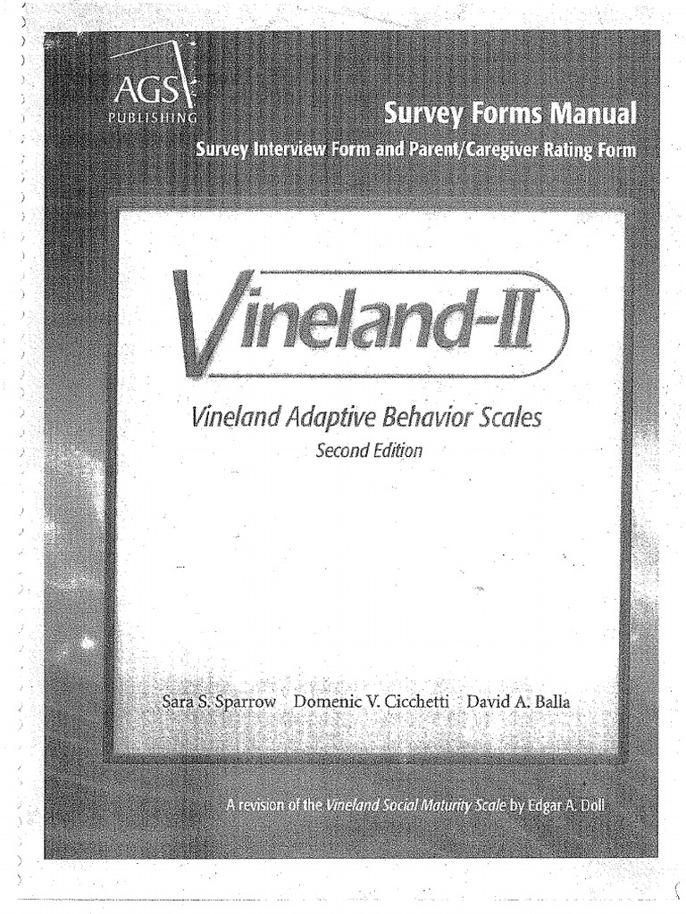 Tablas Vineland Paraconversión Puntajes | PDF