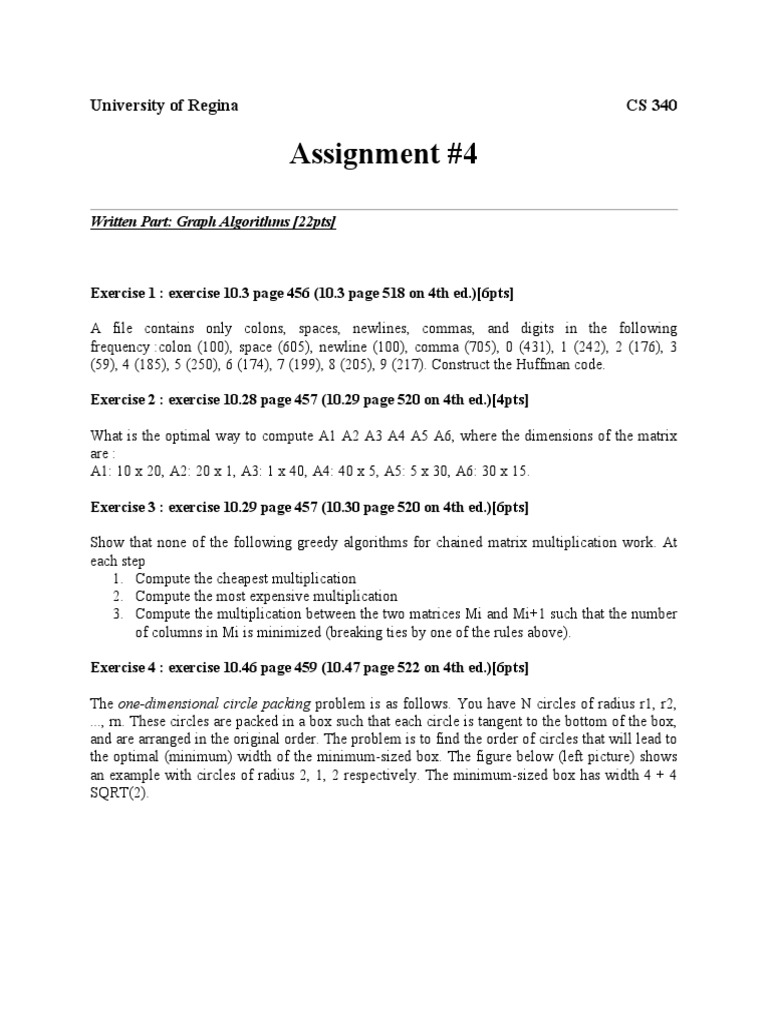 Assignment #4: University of Regina CS 340 | PDF
