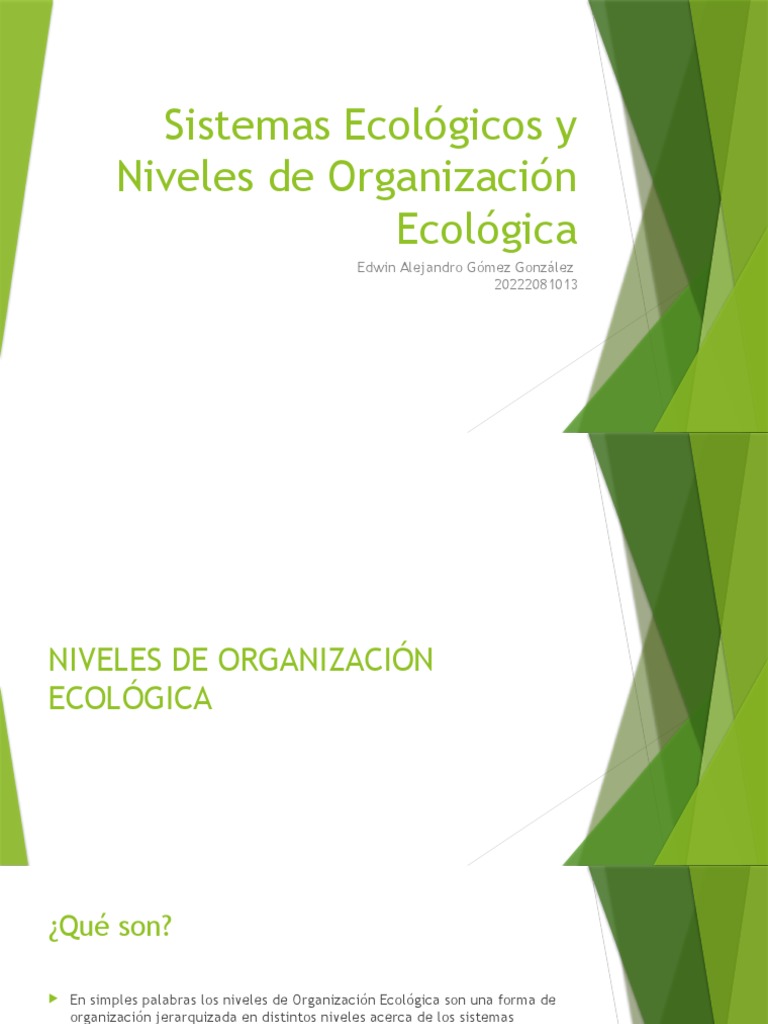 Sistemas Ecológicos y Niveles de Organización Ecológica | Descargar ...