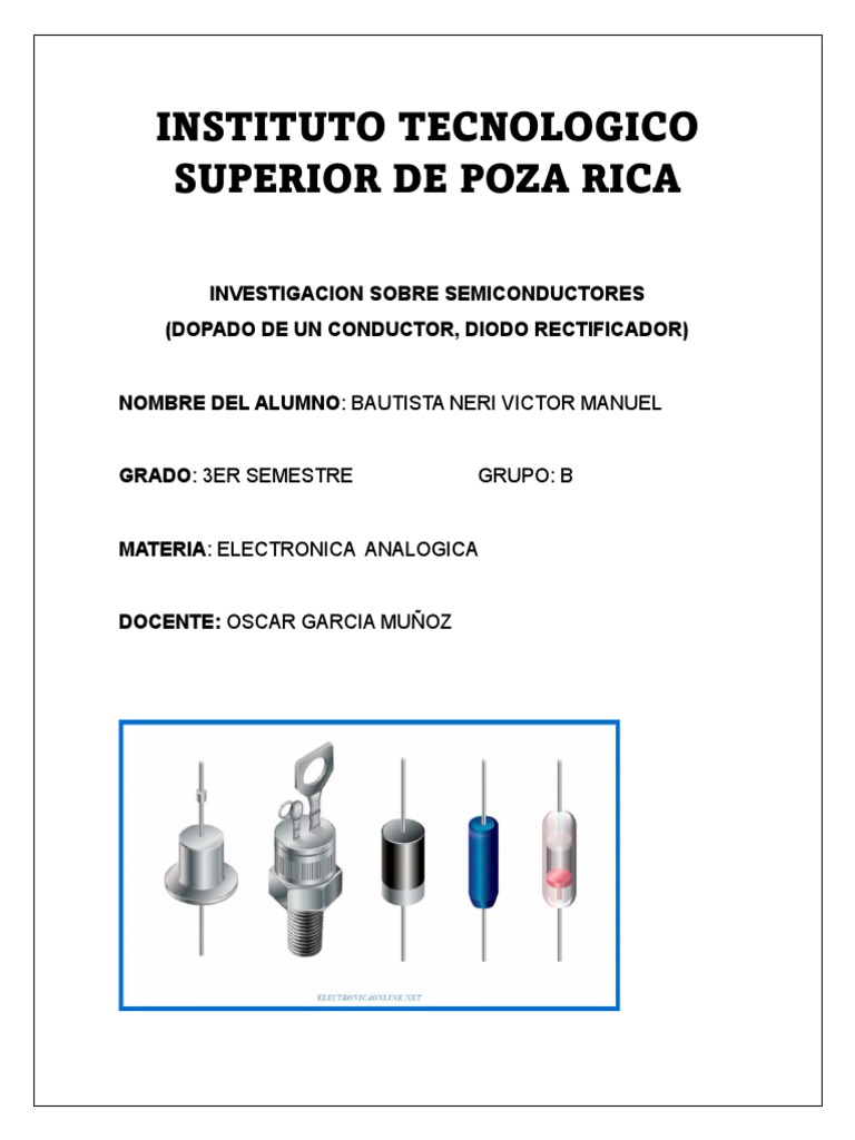 SEMICONDUCTORES | PDF | Dopaje (semiconductor) | Semiconductores