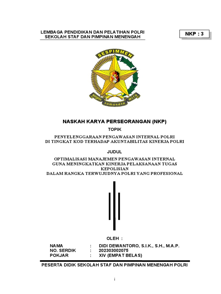 NKP 3 Didi Dewantoro, S.i.k., S.H., M.A.P. | PDF | Komputer