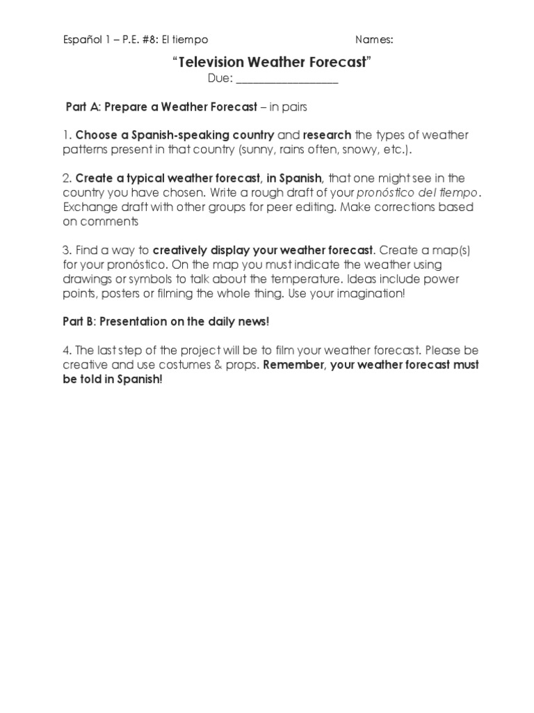 Weather Forecast Explanation (1) | PDF