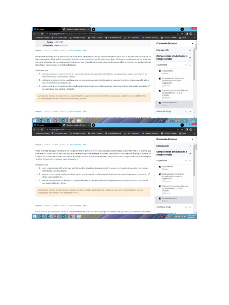 Quiz ADAPTABILIDAD | PDF