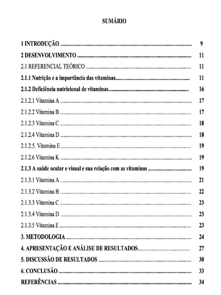 Modelo de Sumário | PDF