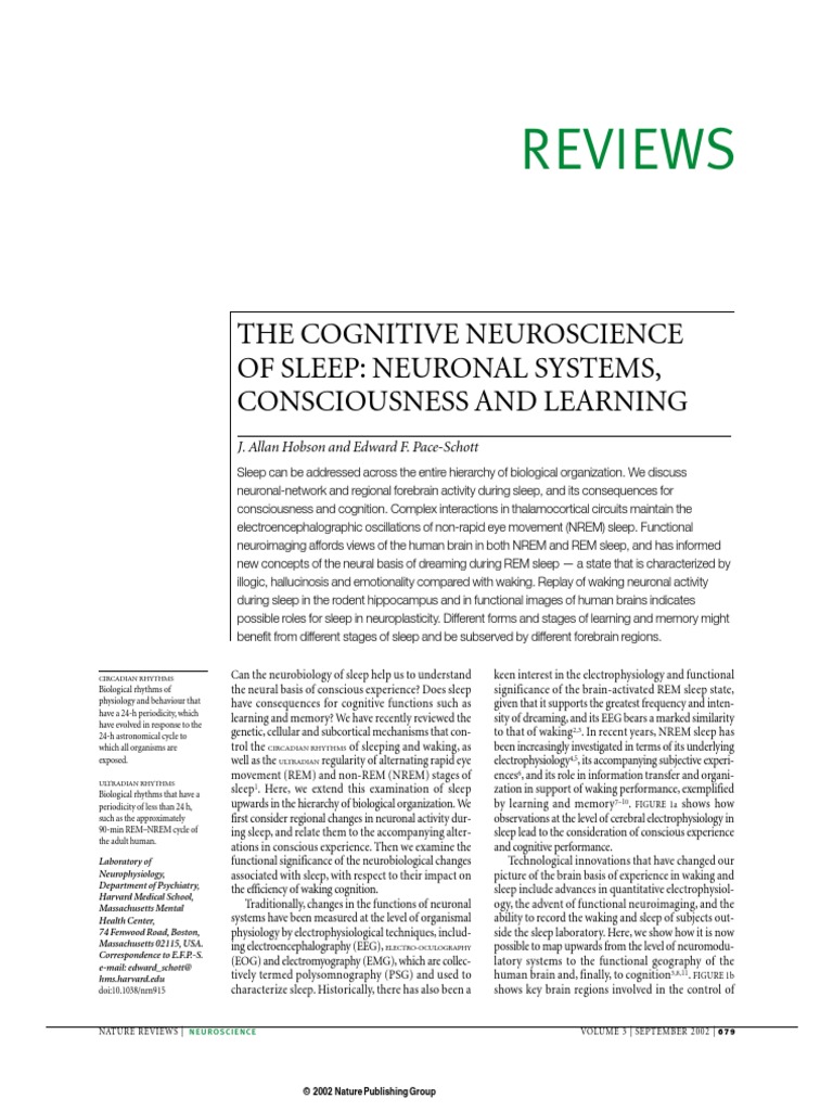 Clase 2 - Neurobiology of sleep | PDF