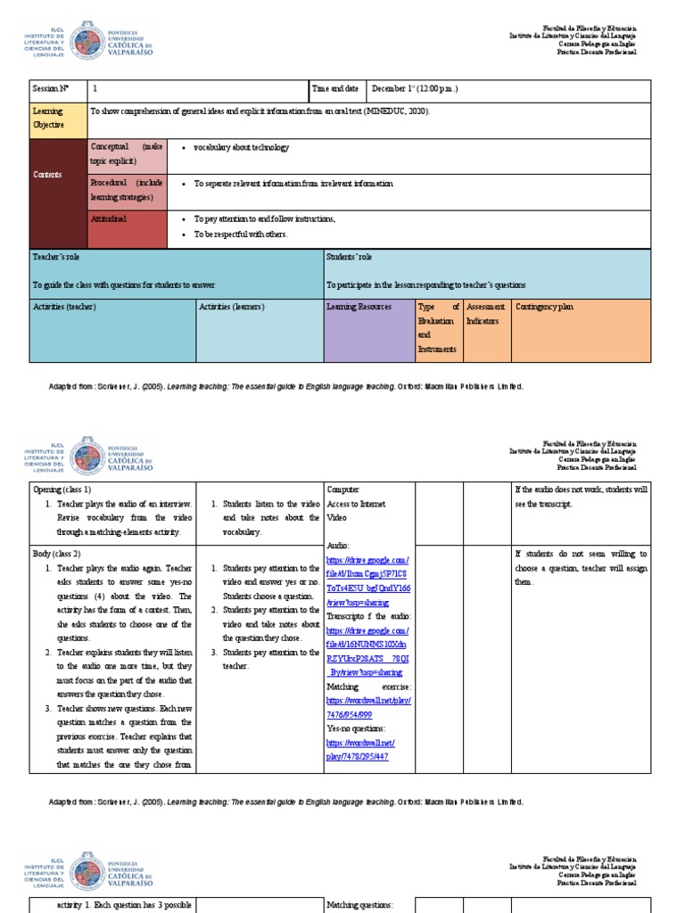 Lesson Plan | PDF | Reading Comprehension | Learning