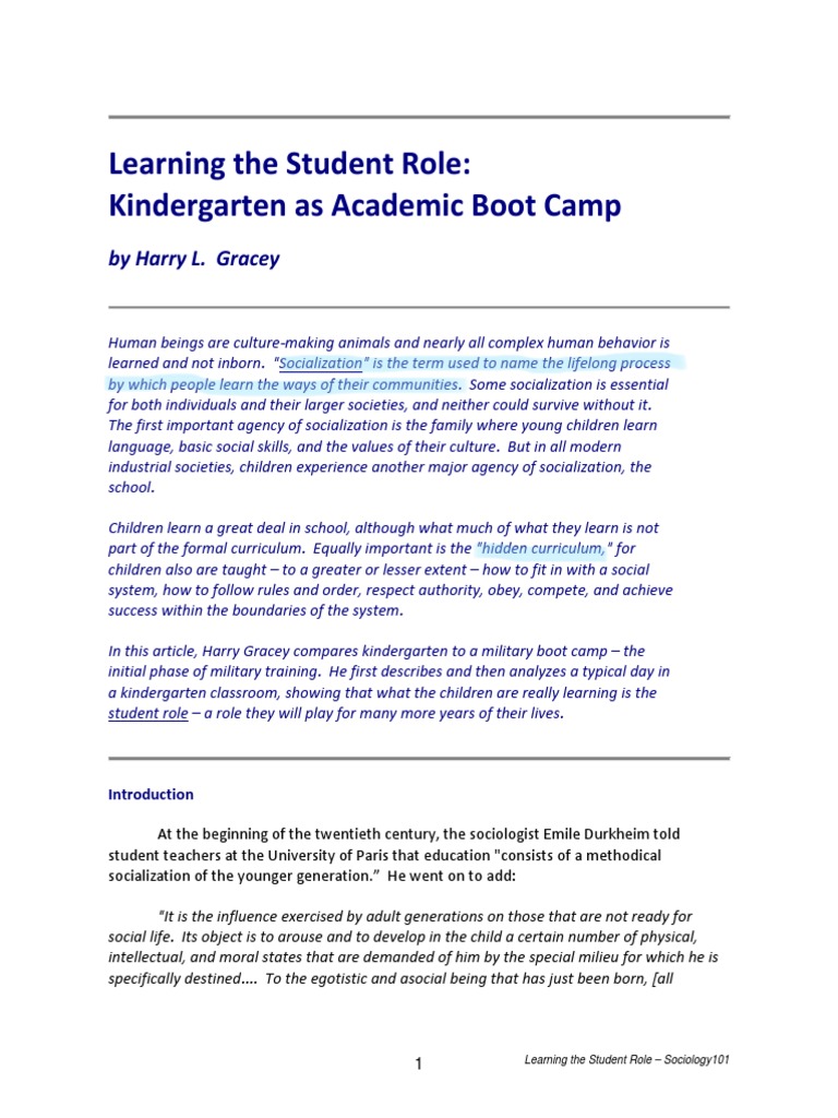 1 Learning The Student Role | PDF