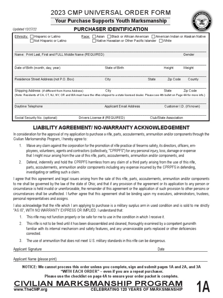 CMP Universal Order Form | PDF