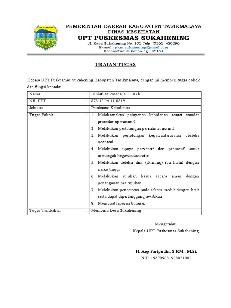 Uraian Tugas PTT Poned | PDF