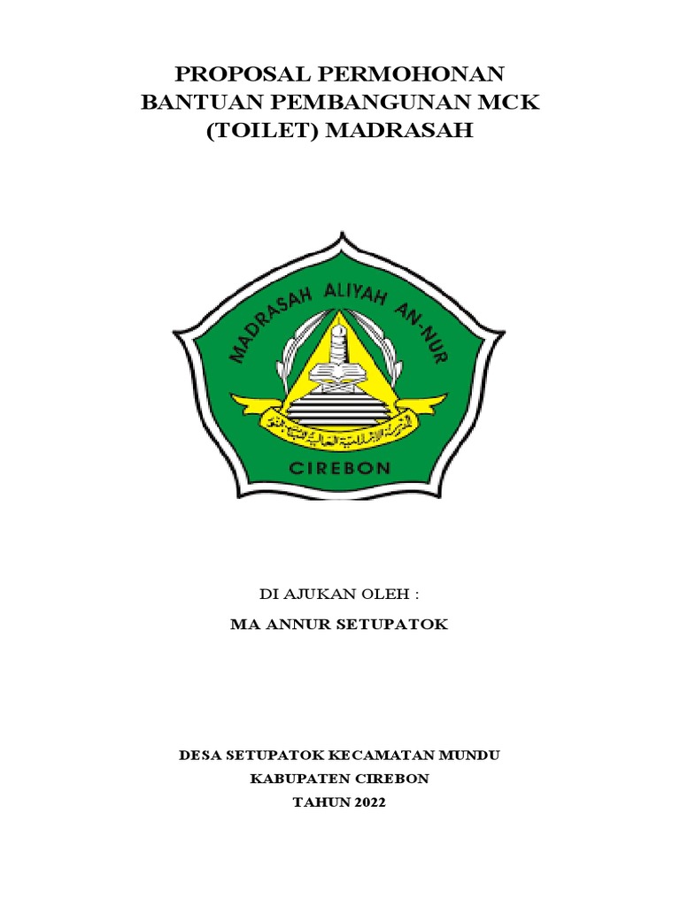 Proposal Pngajuan MCK 2022 | PDF