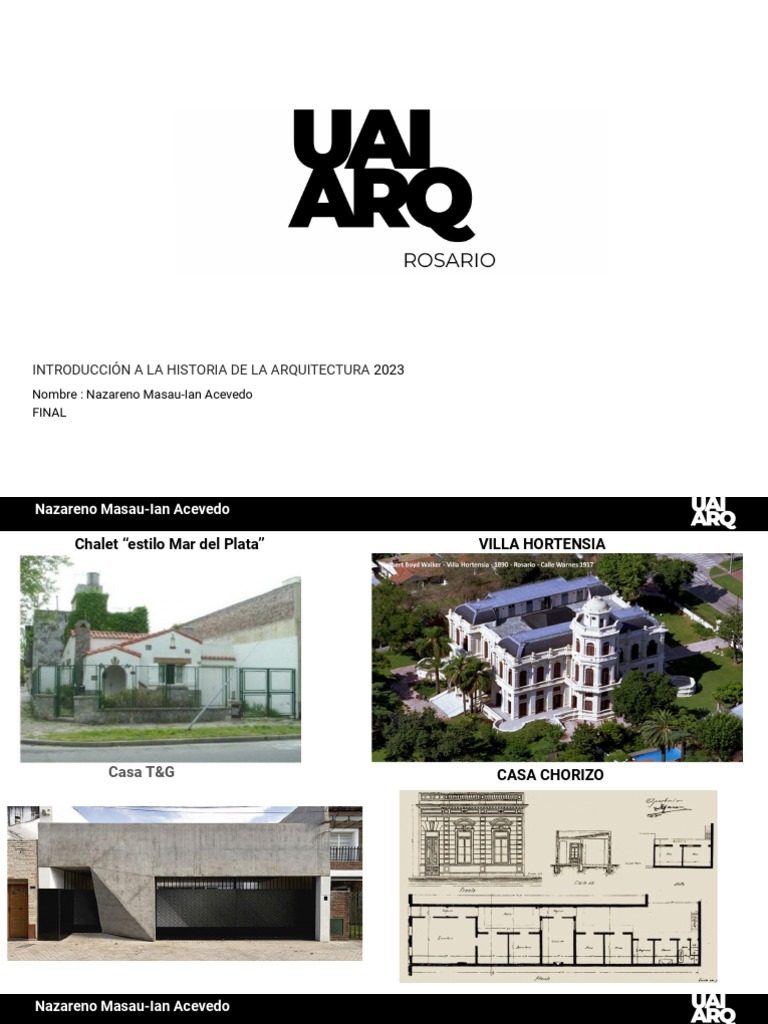 T.P. Final de Historia-Nazareno Masau-Ian Acevedo | PDF | Diseño arquitectonico | Arquitectura