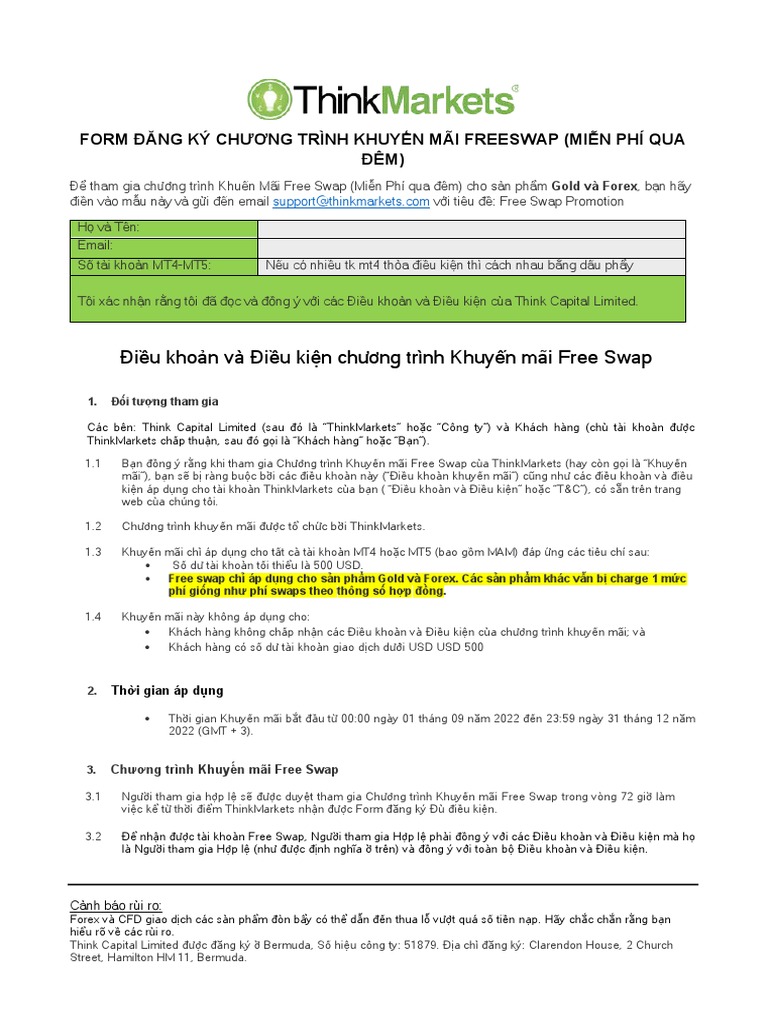 Free Swap Promotion T&Cs VN Docx Vietnamese Version Sep To Dec 2022 | PDF