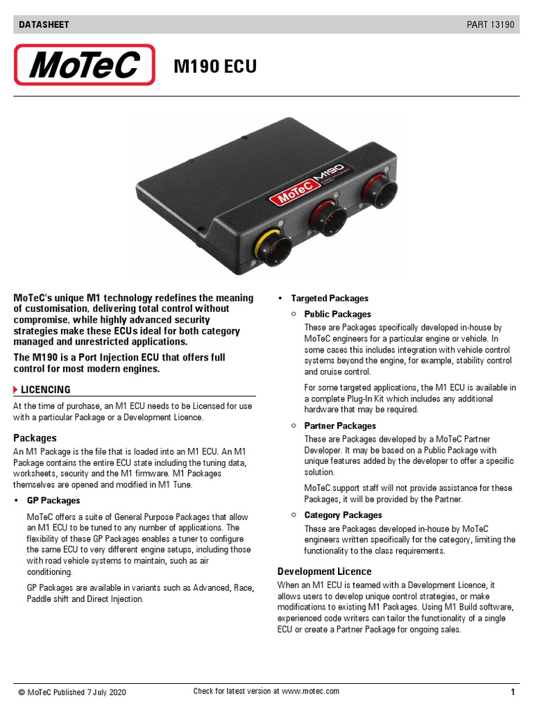 CDS13190 M190 Ecu | PDF