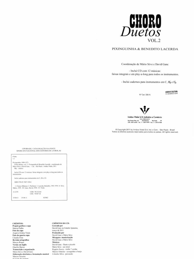 Choro Duetos Vol.2 - Contraponto | PDF