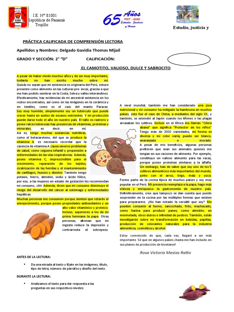 2022 Eda 2 Practica Calificada Lee | PDF | Batata | Patata