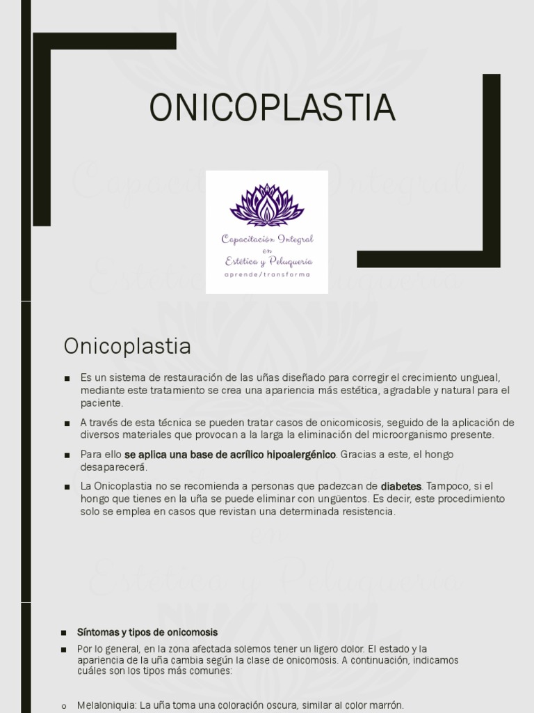 Onicoplastia: Tratamiento y Beneficios | PDF | Hogar, jardinería y ...