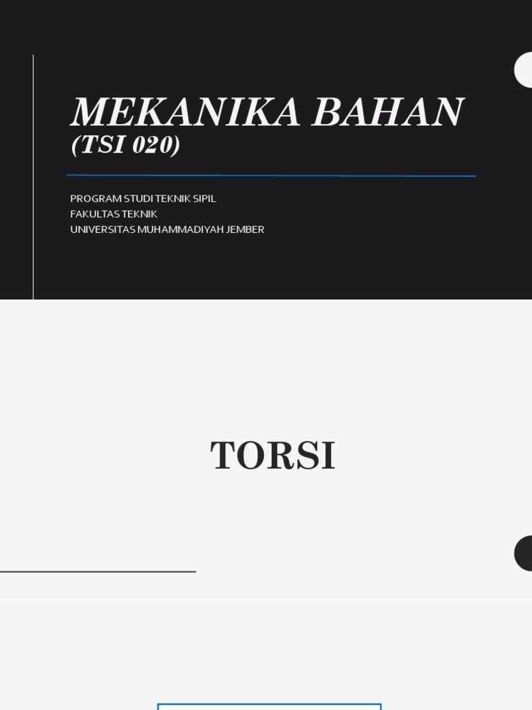 Mekanika Torsi untuk Teknik Sipil | PDF