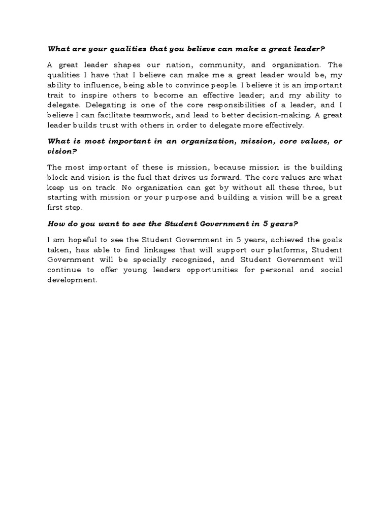 SSG Guide Questions | PDF