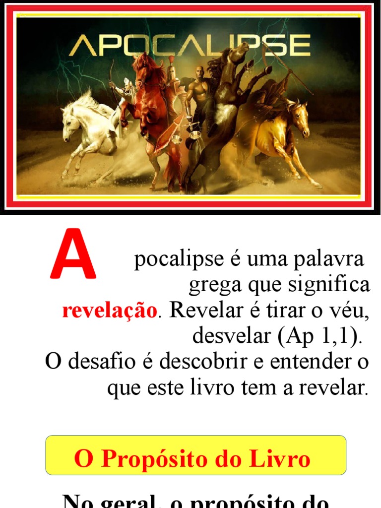 APOCALIPSE | PDF | Livro do Apocalipse | Jesus