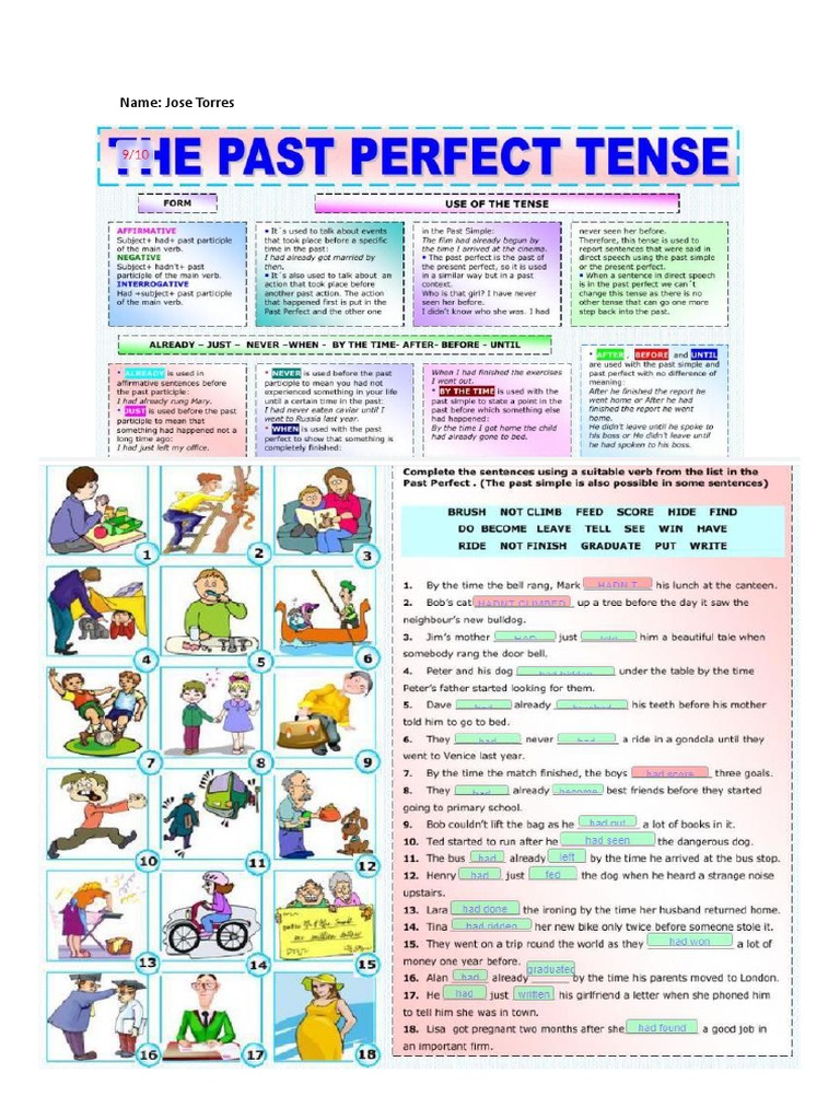 Past Perfect Liveworksheet | PDF