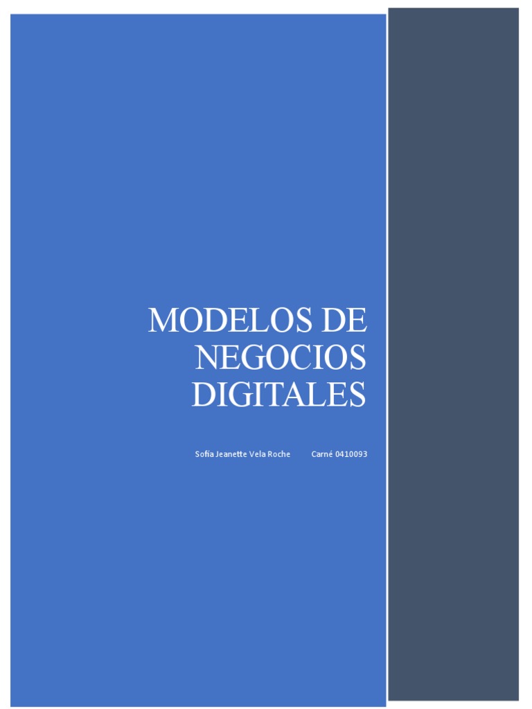 Modelo de Negocios Digitales | PDF | Crowdsourcing | Bancos