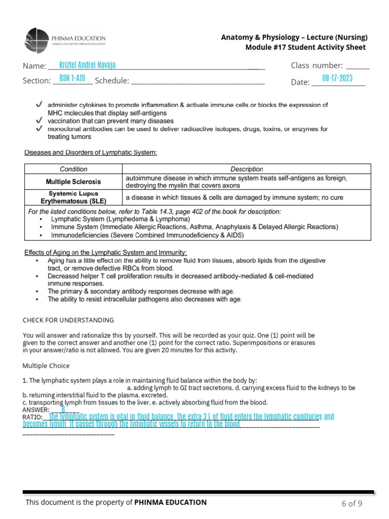 NURSING ANAPHY Lec Session #17 - SAS (NEW FORMAT) PDF | PDF | Lymph ...
