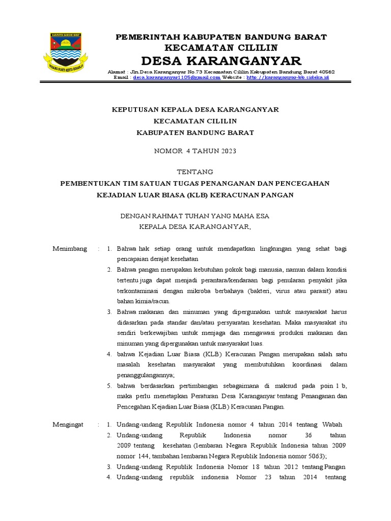 SK KLB Kerpang Karang Anyar | PDF