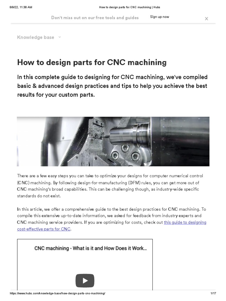 CNC Machining Design Guide | PDF | Machining | Numerical Control
