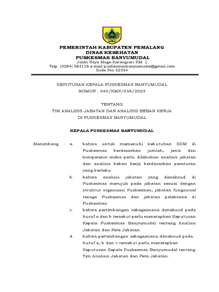 SK Tim Analisis Abk | PDF