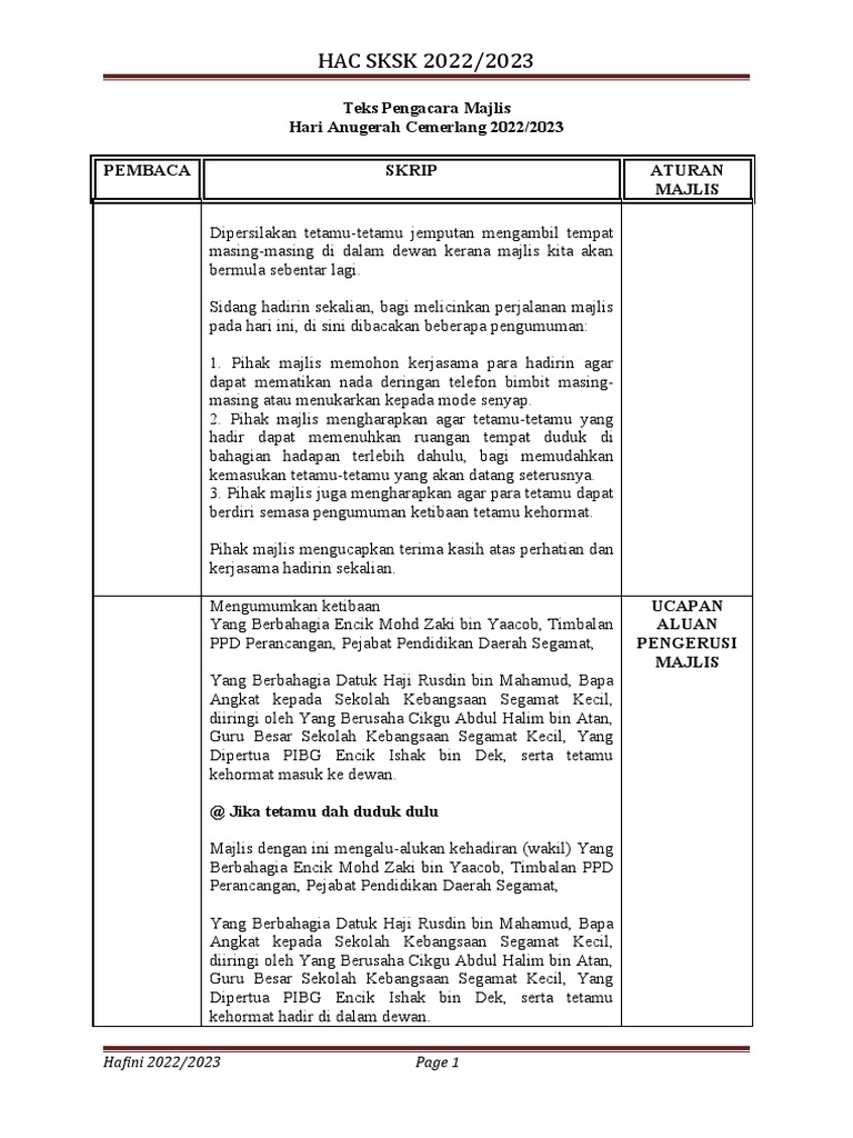 Hac 2022 - 2023 | PDF