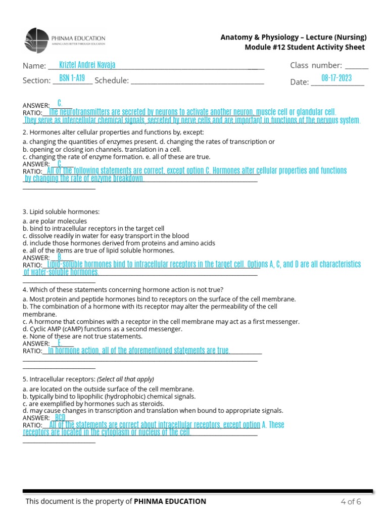 NURSING ANAPHY Lec Session #12 - SAS (NEW FORMAT).pdf | PDF | Hormone | Pituitary Gland