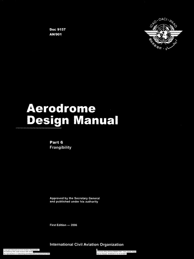 ICAO Doc 9157 Aerodrome Design Man Part 6 Frangibility 1st Ed | PDF ...