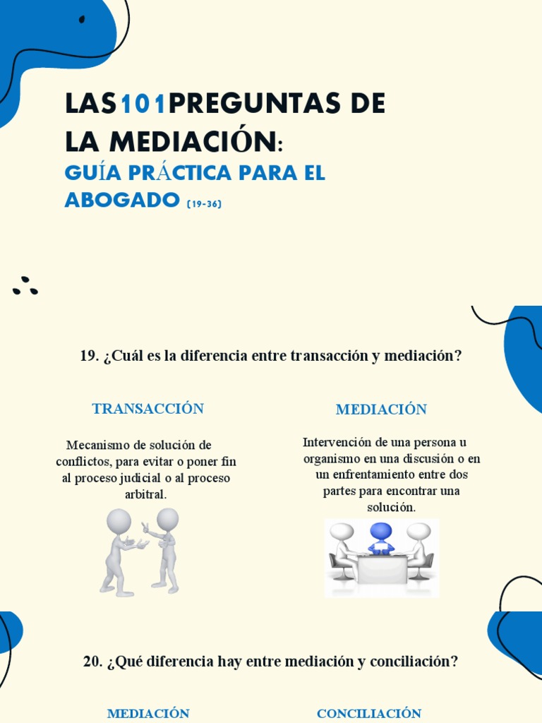 Las 101 Preguntas de La Mediacion - Masc | PDF | Mediación | Arbitraje