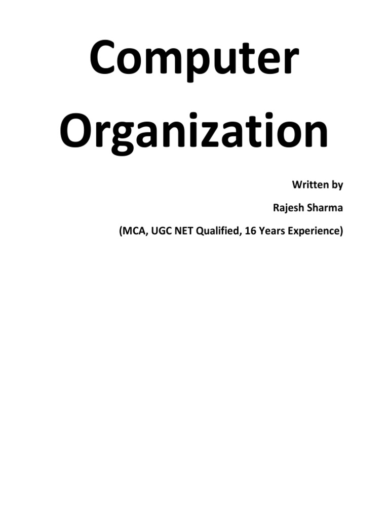 Computer Organization PDF Notes | PDF