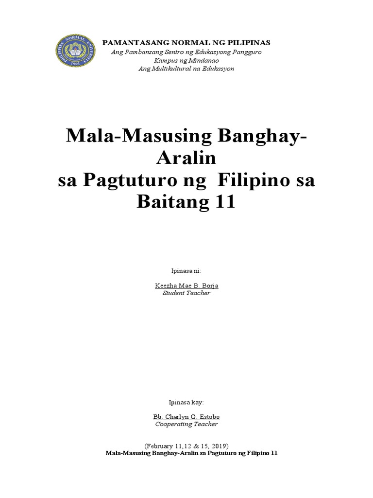 Tentatibong Balangkas | PDF