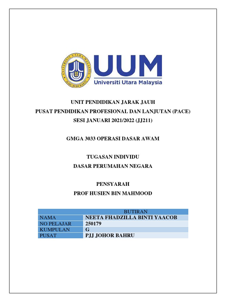 Dasar Perumahan Negara | PDF