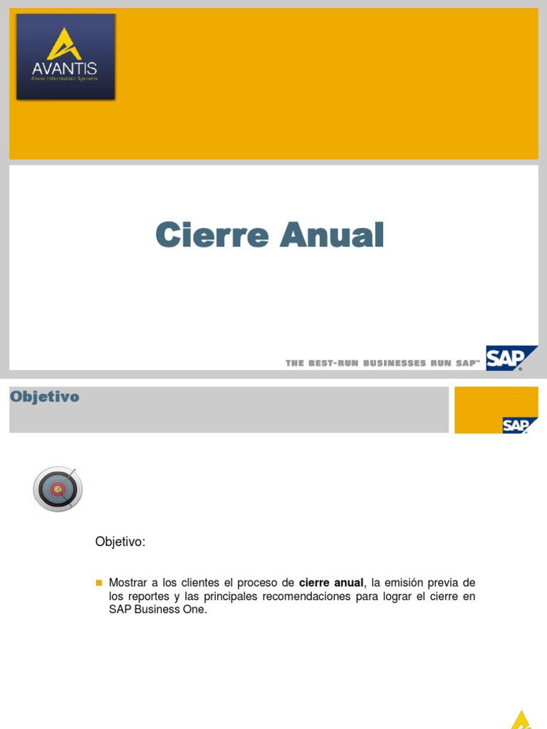 Guía de Cierre Anual en SAP B1 | PDF