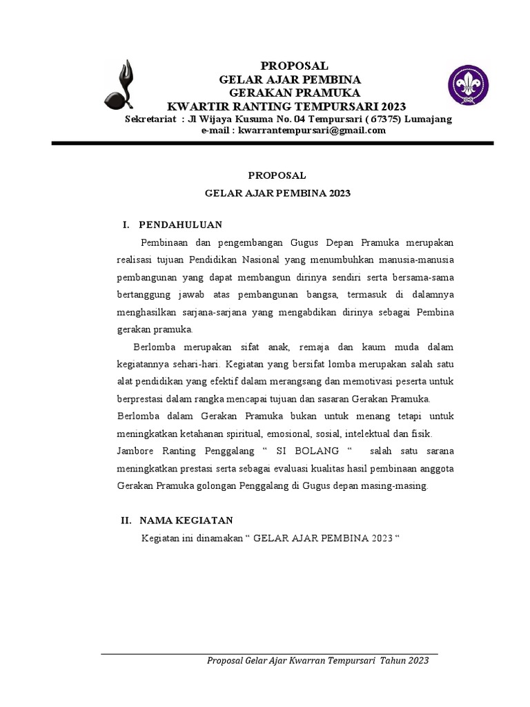 Proposal Gelar Ajar | PDF