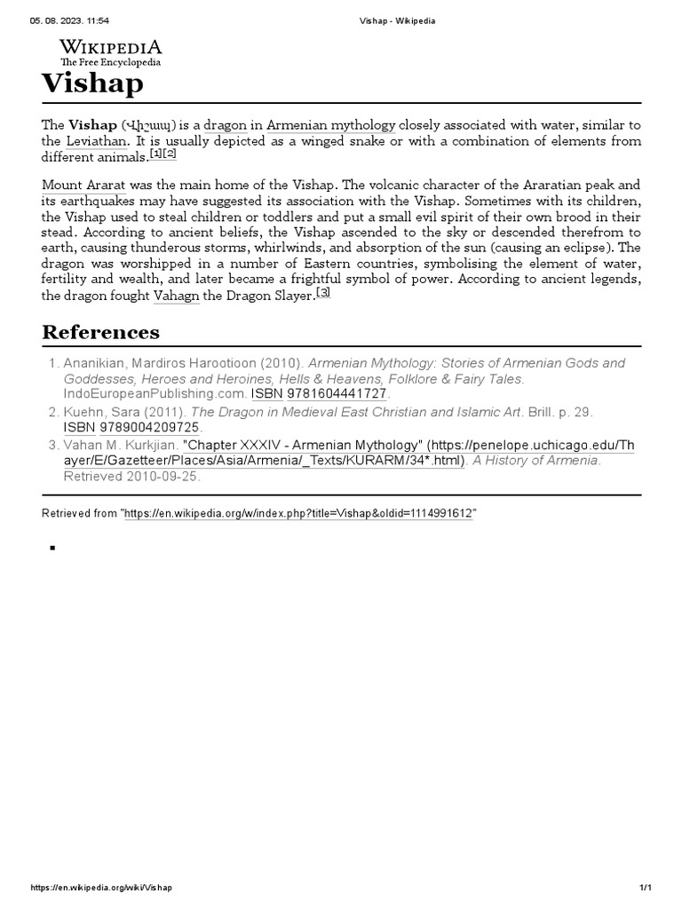 Vishap - Wikipedia | PDF