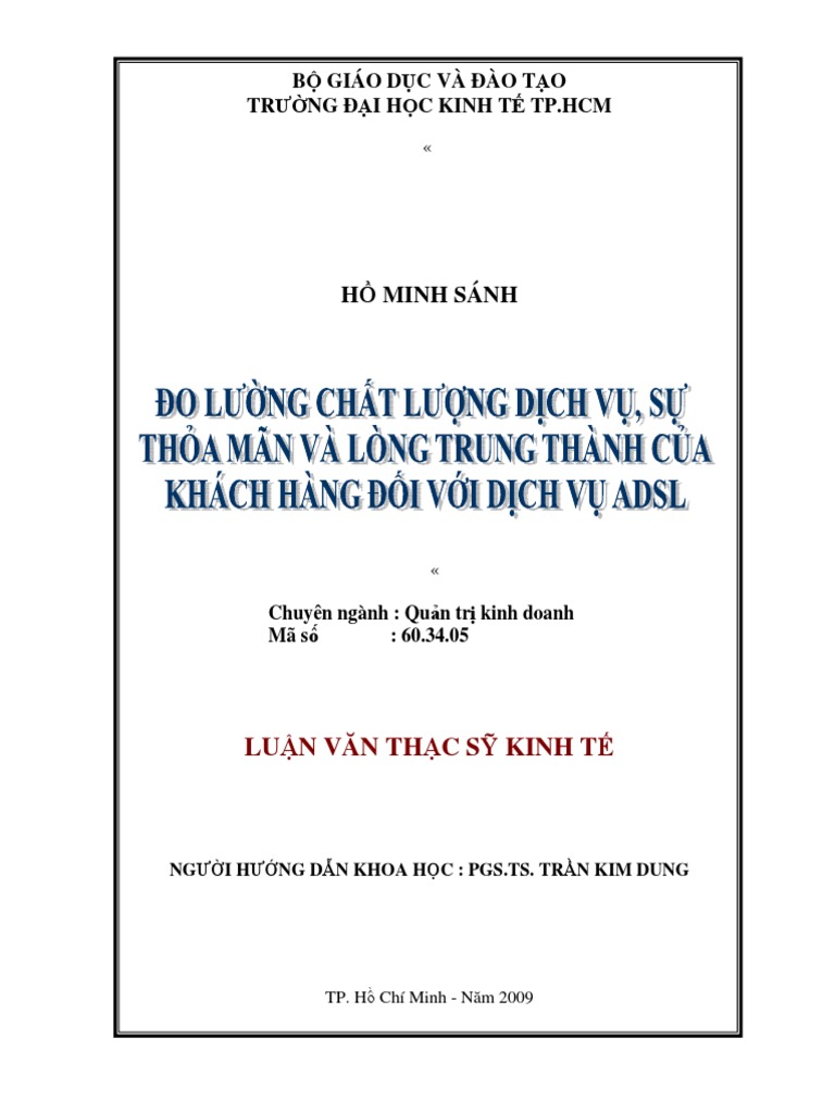 Ths046 Do Luong Chat Luong Dich Vu Su Thoa Man Va Long Trung Thanh Cua Khach Hang Doi Voi Dich ...