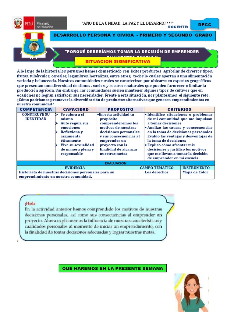 DPCC EXP 5 Ativ 1 (1° - 2°) AGOSTO | PDF | Iniciativa empresarial | Toma de decisiones