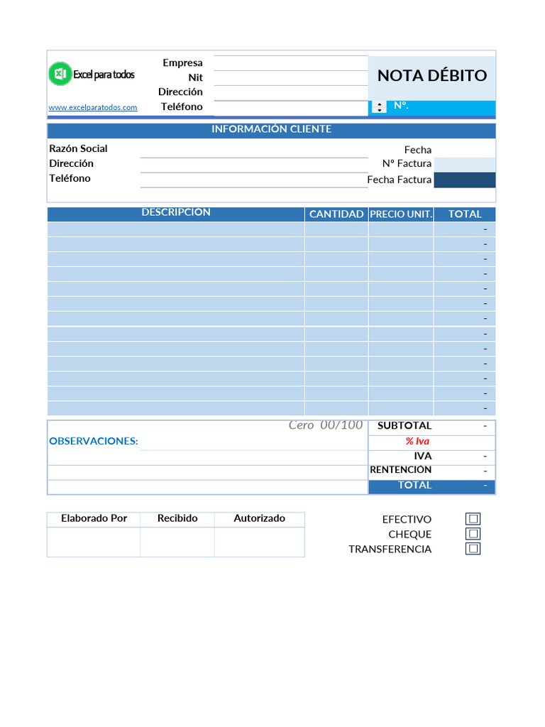 Formato Nota Debito PDF | Descargar gratis PDF | Pagos | Tecnología ...