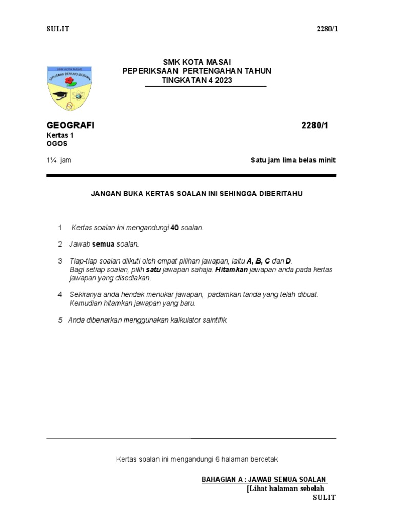 T4 Geografi K1 2023 | PDF