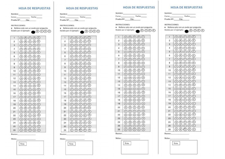Cartilla de Respuestas | PDF