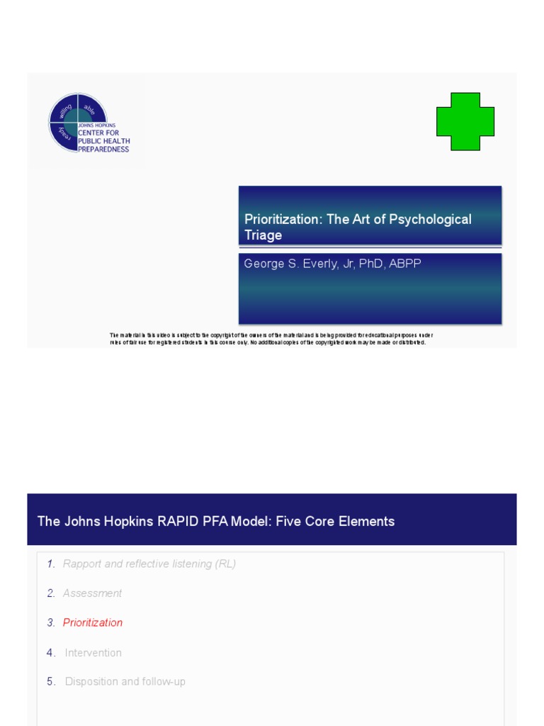 Prioritization The Art Of Psychological Triage Pdf Psychology Behavioural Sciences