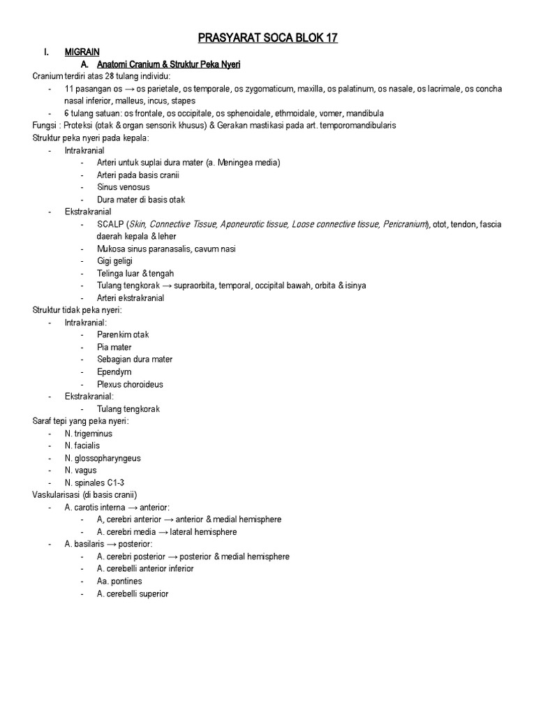 Prasyarat Soca Blok 17 | PDF